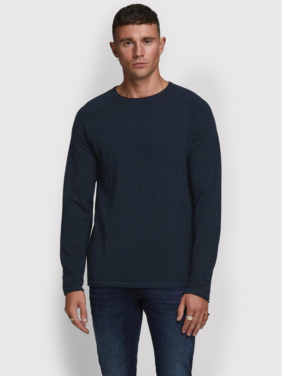Jack & Jones Sweter Hill 12157321 Granatowy Regular Fit | Modivo.pl