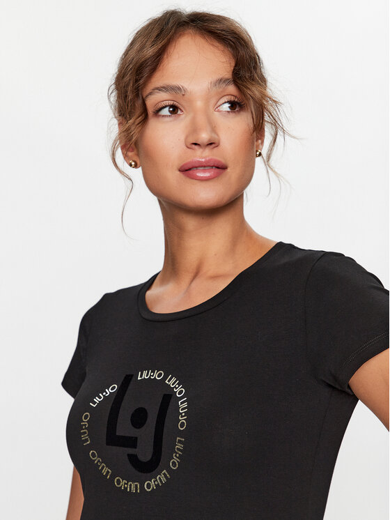 Liu Jo T-Shirt TF3295 J0088 Černá Regular Fit | Modivo.cz