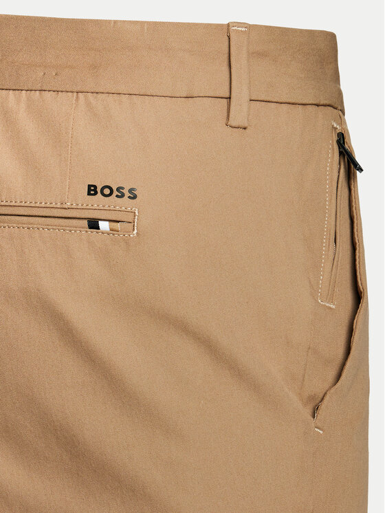 Boss Spodnie materiałowe Kaito1_T 50487754 Beżowy Slim Fit | Modivo.pl