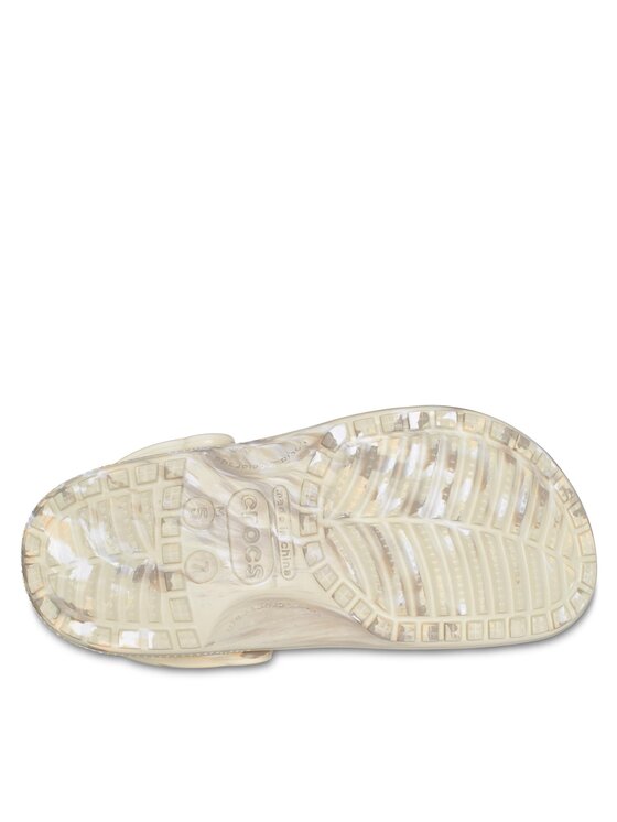 Crocs Klapki Classic Marbled Clog 206867 Beżowy | Modivo.pl