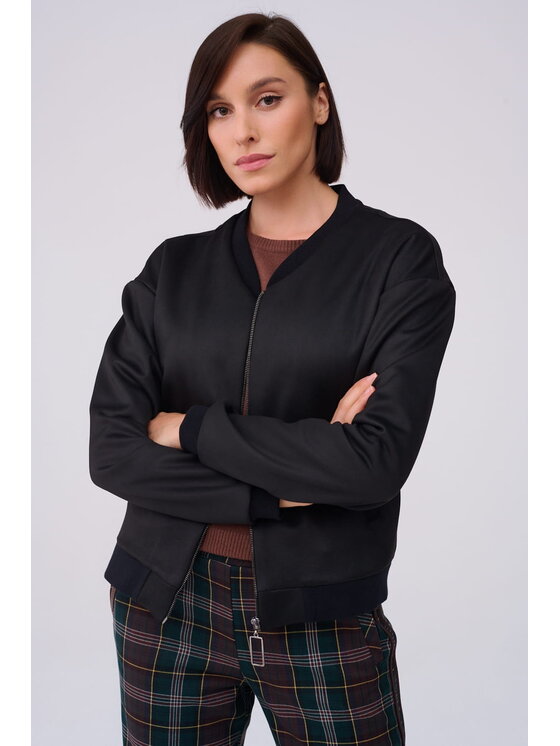 blue shadow Kurtka bomber Bomber Blero BS Czarny Standard Fit | Modivo.pl