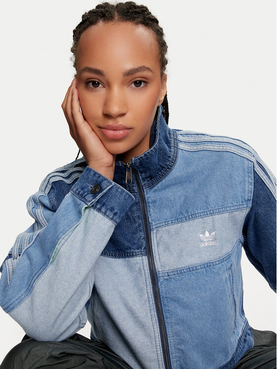 adidas Kurtka jeansowa KSENIASCHNAIDER IU2464 Niebieski Loose Fit ...