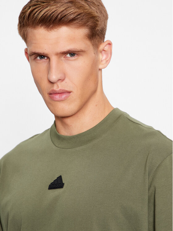 adidas T-Shirt Future Icons 3-Stripes IN1615 Grün Loose Fit | Modivo.de