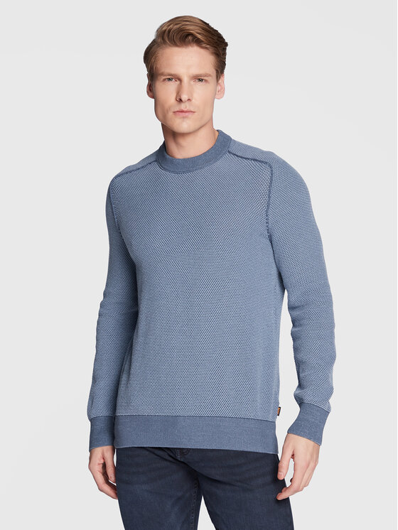 Boss Džemper Akopak 50474881 Plava Regular Fit | Modivo.hr