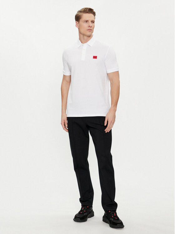 Hugo Polo Dereso232 50490770 Biały Slim Fit | Modivo.pl