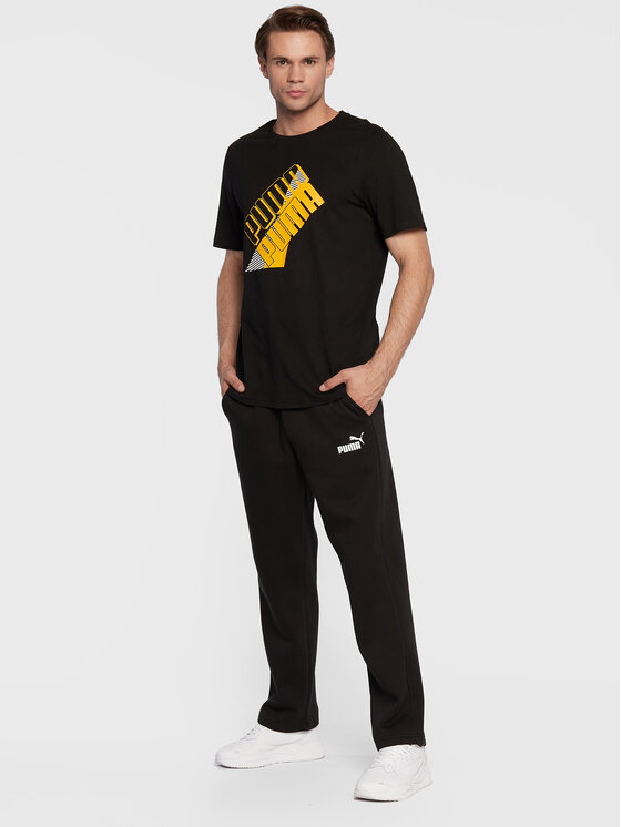 Puma Pantaloni da tuta Essentials Logo 586718 Nero Regular Fit | Modivo.it