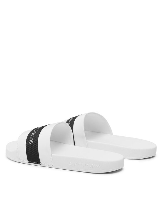 Calvin Klein Jeans Natikače Slide Printed Logo Web YW0YW01244 Bijela ...