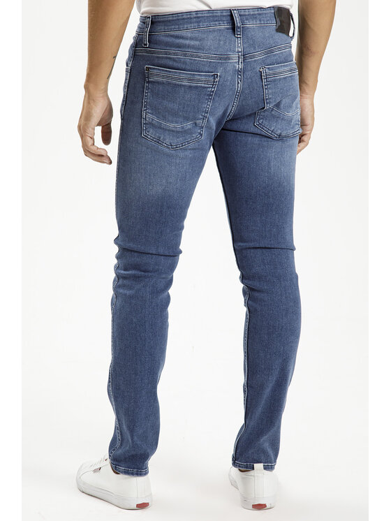 Cross Jeans Jeansy E 185-148 Niebieski Tapered Leg | Modivo.pl