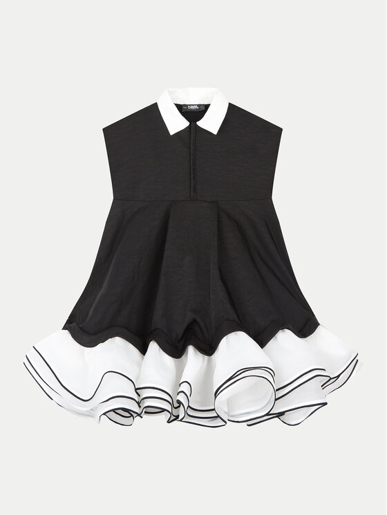 Karl Lagerfeld Kids Елегантна рокля Z30192 S Черен Regular Fit | Modivo.bg