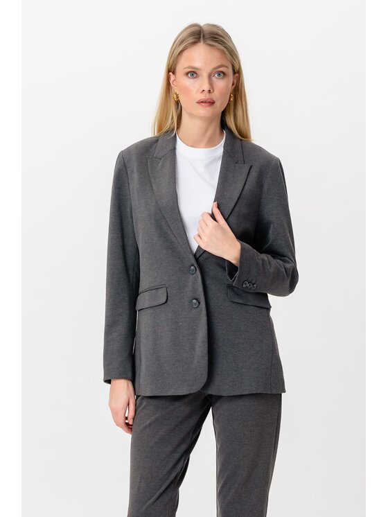 TeeShoppen Marynarka 'Perform Collection' Szary Regular Fit | Modivo.pl