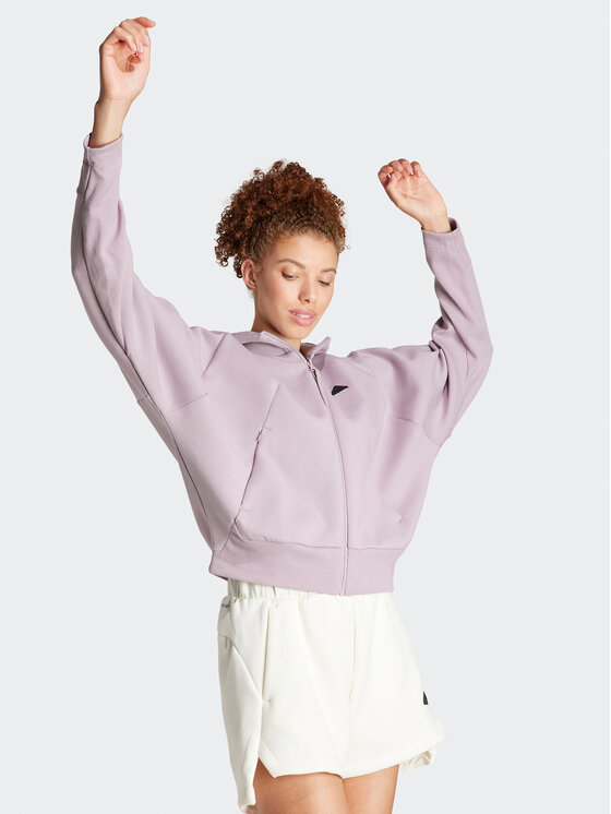 adidas Bluza Z.N.E. IS3934 Fioletowy Loose Fit | Modivo.pl