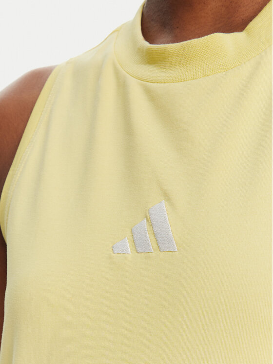 adidas Sukienka codzienna Essentials 3-Stripes JE1210 Żółty Regular Fit ...