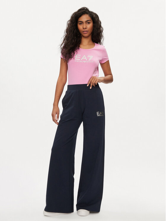 EA7 Emporio Armani Pantaloni tricotați 3DTP52 TJTXZ 1555 Bleumarin Regular Fit | Modivo.ro