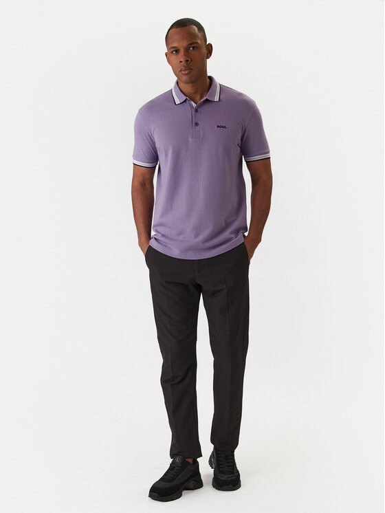 BOSS Polokošile Paddy 50469055 Fialová Regular Fit | Modivo.cz