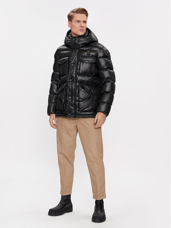 Blauer Vatovaná bunda 23WBLUC02236 Černá Regular Fit | Modivo.cz