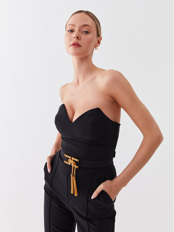 Elisabetta Franchi Overall TU-035-32E2-V560 Schwarz Regular Fit | Modivo.de