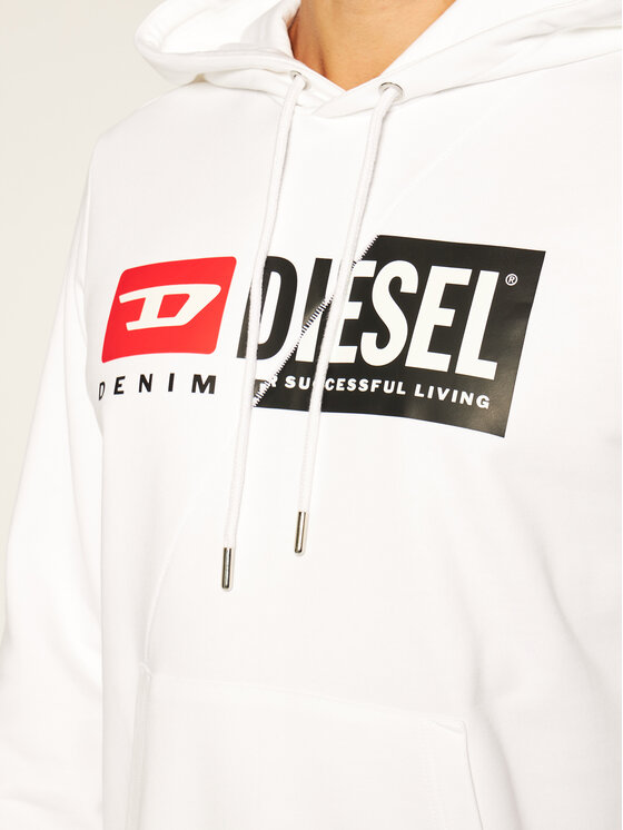 Diesel Mikina S-Girk-Hood-Cuty A00339 0IAJH Biela Regular Fit | Modivo.sk