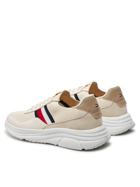 Tommy Hilfiger Sneakersy Modern Runner Premium Knit FM0FM05135 Beżowy | Modivo.pl