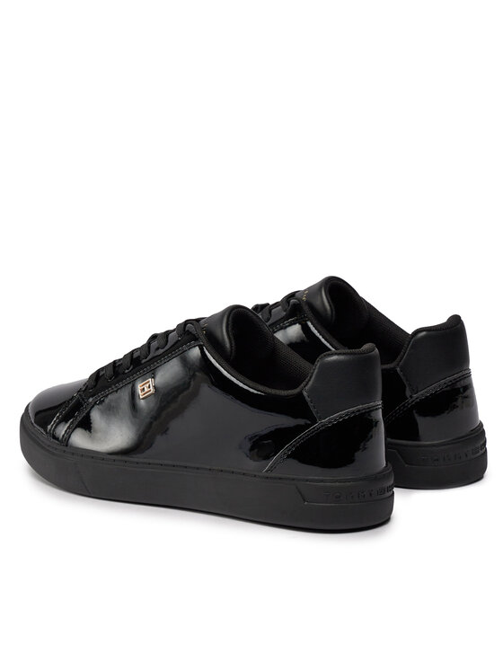 Tommy Hilfiger Snīkeri Essential Court Sneaker Patent FW0FW07868 Melns ...