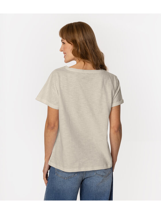 Lee Cooper T-Shirt LYDIA 8317 Beżowy Regular Fit | Modivo.pl