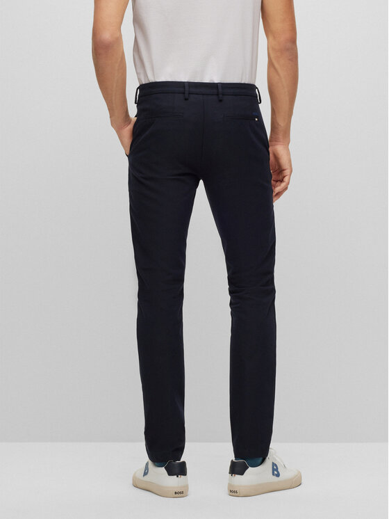 Boss Pantalon en tissu Kaito1_T 50487754 Bleu marine Slim Fit | Modivo.fr