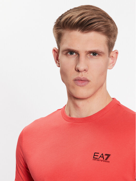 EA7 Emporio Armani T-Shirt 8NPT51 PJM9Z 1480 Czerwony Regular Fit | Modivo.pl