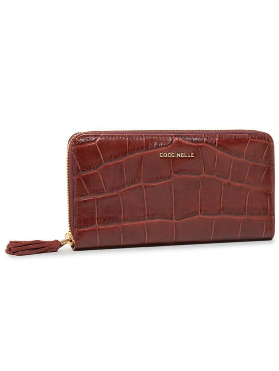 Coccinelle Голям дамски портфейл GU2 Tassel Croco Maxi E2 GU2 11 04 01 ...