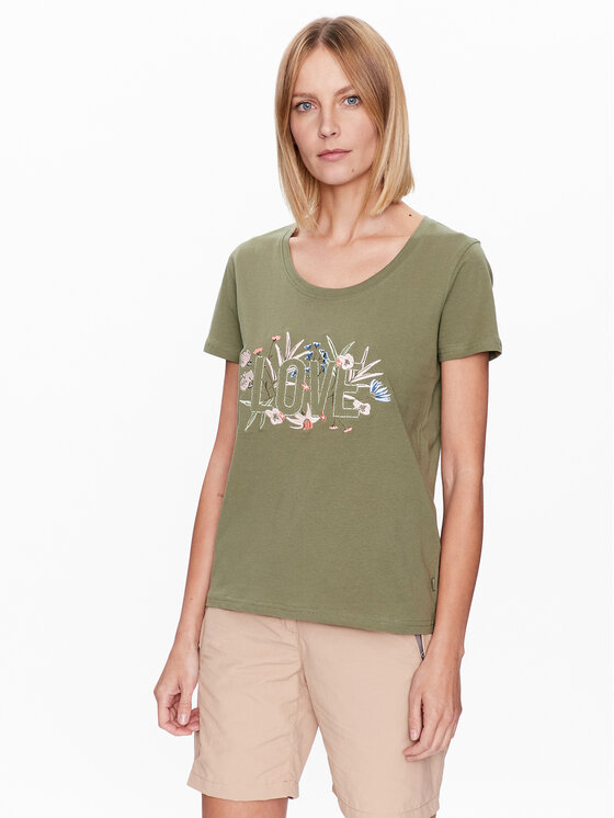 Regatta T-Shirt Filandra VII RWT262 Zielony Regular Fit | Modivo.pl