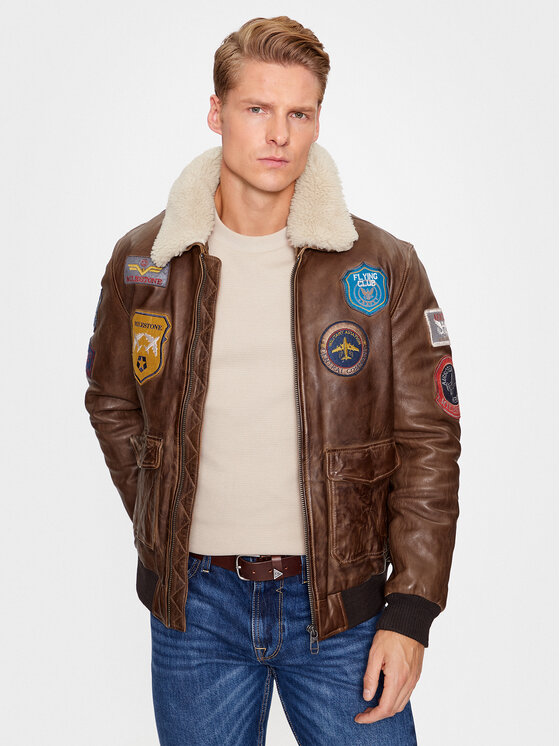 Milestone Lederjacke Matti 331006 60400 Braun Regular Fit | Modivo.de