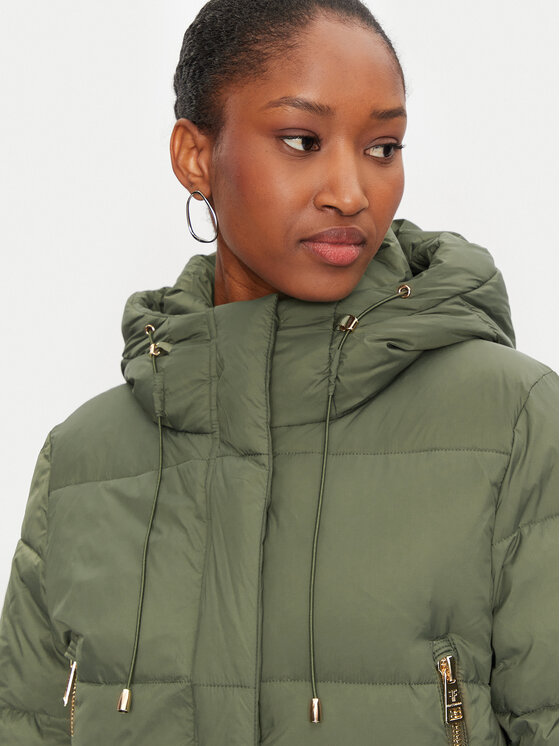 Fracomina Kurtka puchowa FR24WC3009O42301 Zielony Regular Fit | Modivo.pl