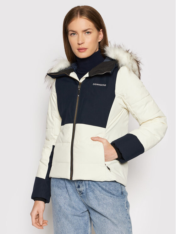 Didriksons Zimní bunda Carina 503893 Écru Slim Fit | Modivo.cz