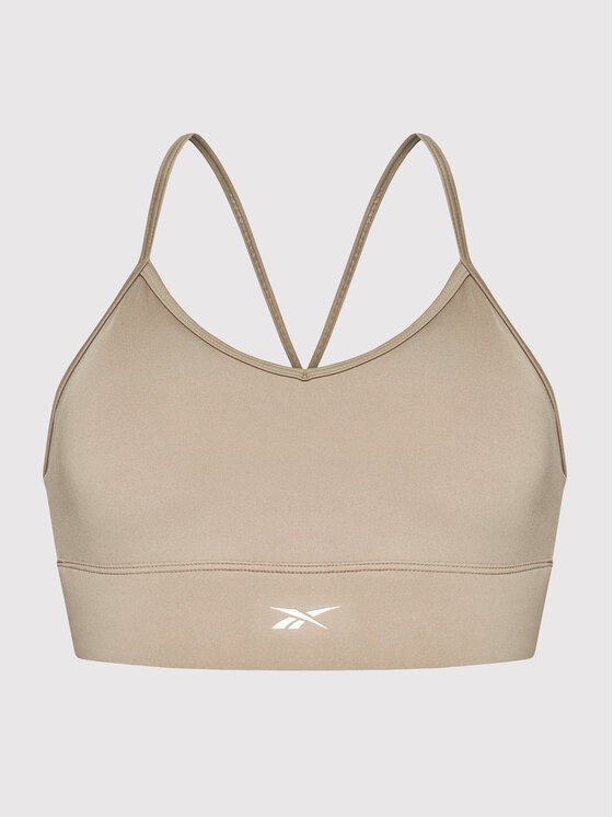 Reebok Biustonosz sportowy Workout Ready H65610 Beżowy | Modivo.pl