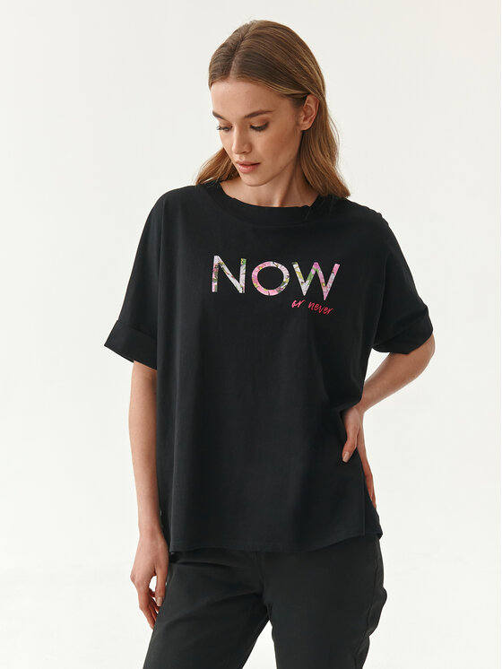Tatuum T-Shirt Like 6 T2215.111 Czarny Relaxed Fit | Modivo.pl