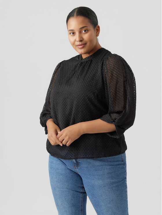 Vero Moda Curve Блуза Rosa 10284309 Черен Regular Fit | Modivo.bg