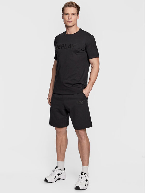 Replay Спортни шорти M9903A.000.23358P Черен Regular Fit | Modivo.bg