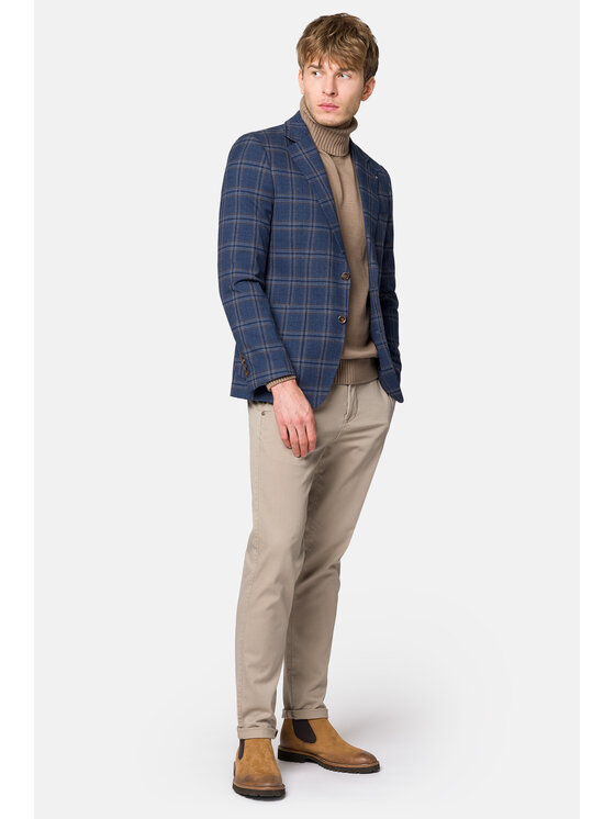 Lancerto Marynarka Roweltown MA131223000015 Granatowy Slim Fit | Modivo.pl