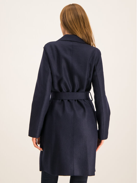 Marc O'Polo Płaszcz wełniany 908 6139 37003 Granatowy Regular Fit ...