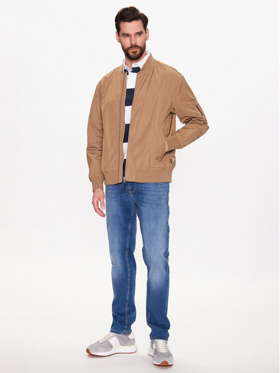 Lindbergh Kurtka bomber 30-321000 Brązowy Regular Fit | Modivo.pl