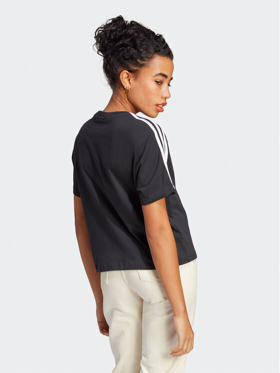 adidas Póló Essentials 3-Stripes Single Jersey Crop Top HR4913 Fekete ...
