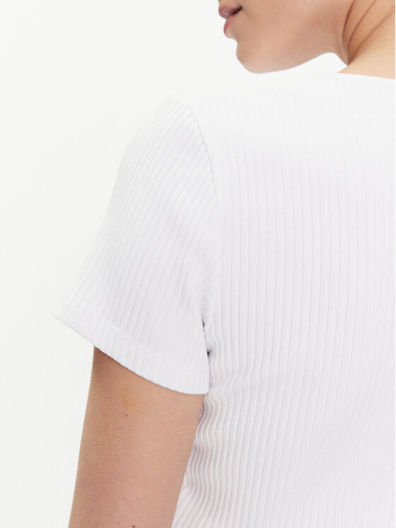 Levi's® Bluzka Monica A7182-0000 Biały Slim Fit | Modivo.pl