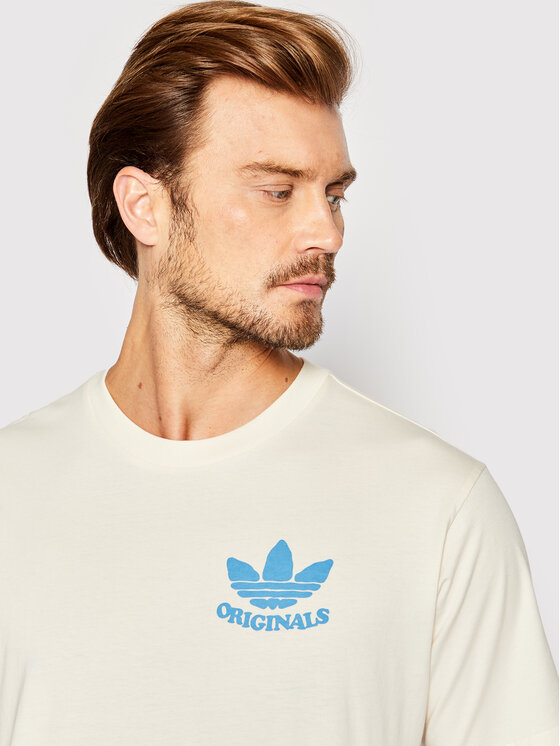 adidas Тишърт Happy Earth HI2962 Бежов Regular Fit | Modivo.bg