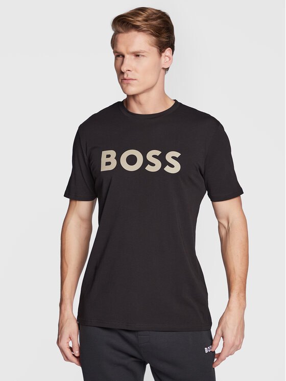 Boss T-Shirt Thinking 1 50481923 Czarny Regular Fit | Modivo.pl