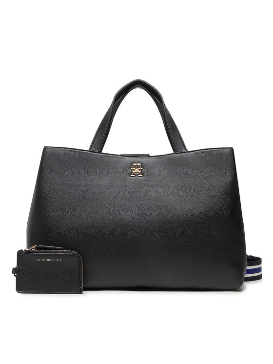 Tommy Hilfiger Torebka Tommy Life Satchel AW0AW13409 Czarny | Modivo.pl