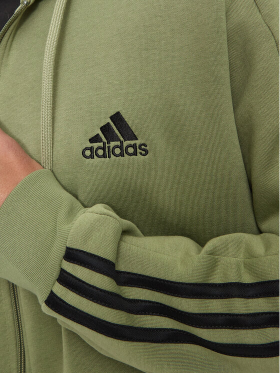 adidas Džemperis ar kapuci Essentials Fleece 3-Stripes JE0341 Zaļš ...