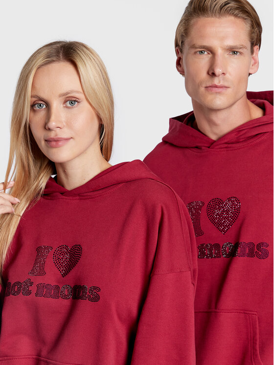 2005 Bluza Unisex Hot Moms Bordowy Relaxed Fit Modivo Pl