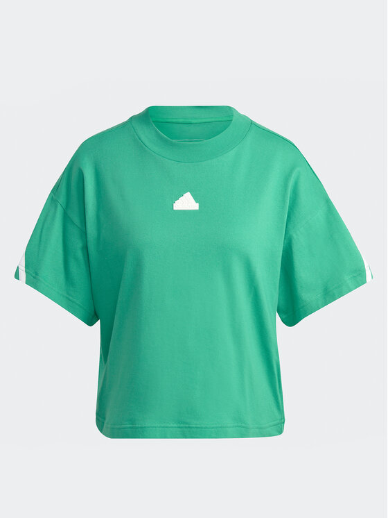 adidas T-krekls Future Icons 3-Stripes T-Shirt IB8522 Zaļš Loose Fit ...