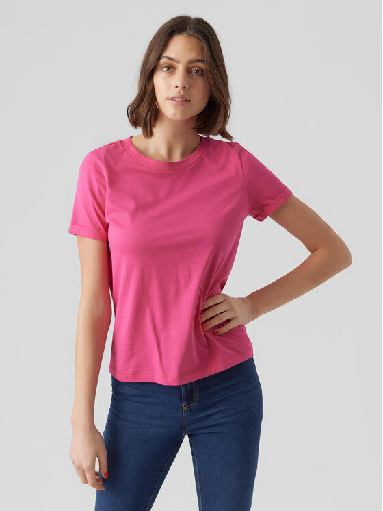 Vero Moda T-shirt Paula 10243889 Rosa Regular Fit | Modivo.it