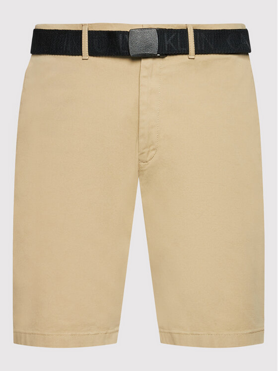 Calvin Klein Шорти от плат Garment Dye K10k109443 Кафяв Slim Fit