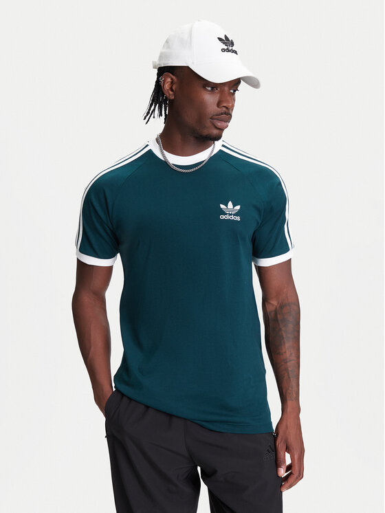adidas T-Shirt adicolor Classics 3-Stripes JY1374 Zielony Slim Fit ...