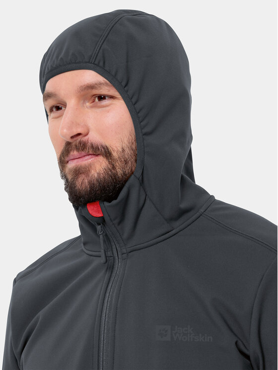 Jack Wolfskin Softshell jaka Bornberg Hoody 1307471 Melns Regular Fit ...